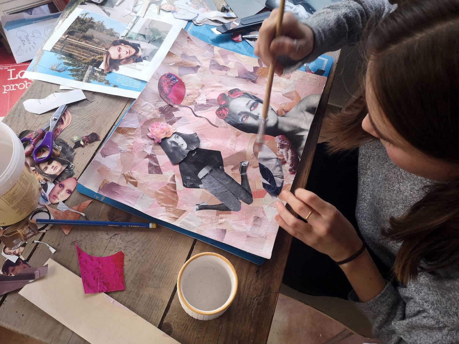 Composition en collage - Bulle Créative - Atelier d arts plastiques